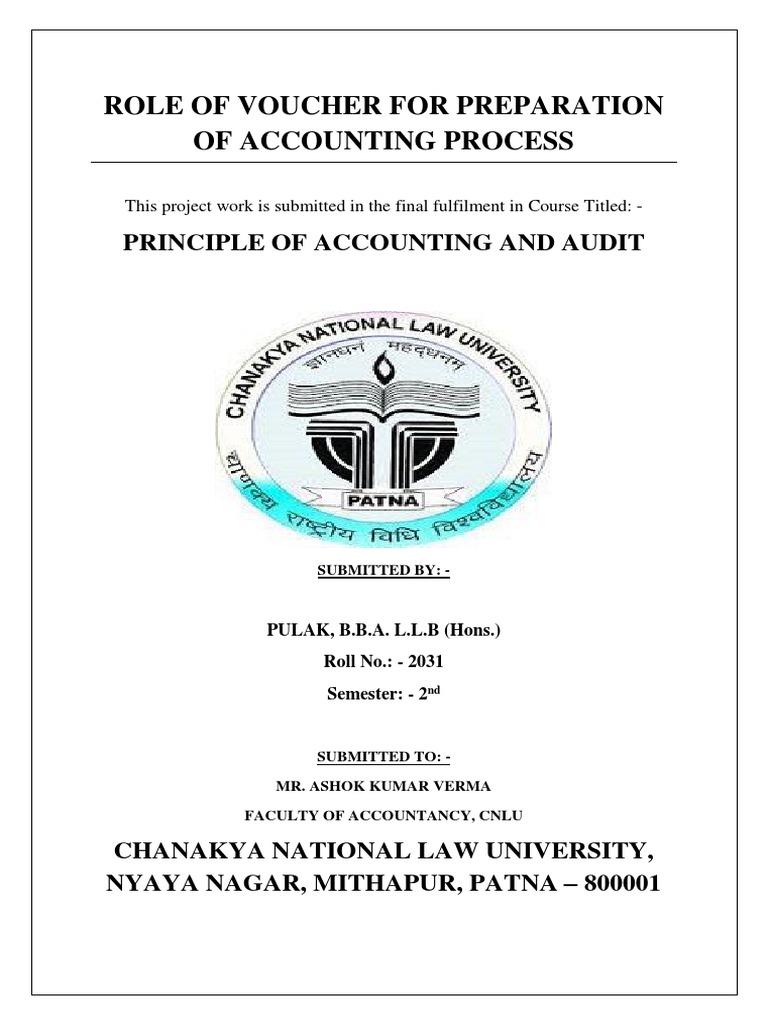 Accounts Project Final | PDF | Debits And Credits | Voucher