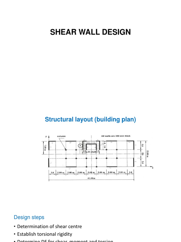Shear Wall Design | PDF | Beam (Structure) | Shear Stress