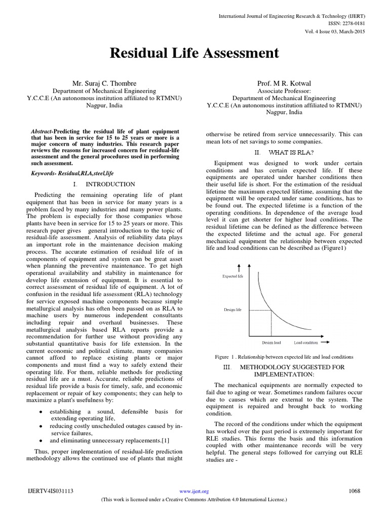 Residual Life Assessment IJERTV4IS031113 | PDF | Nondestructive Testing ...
