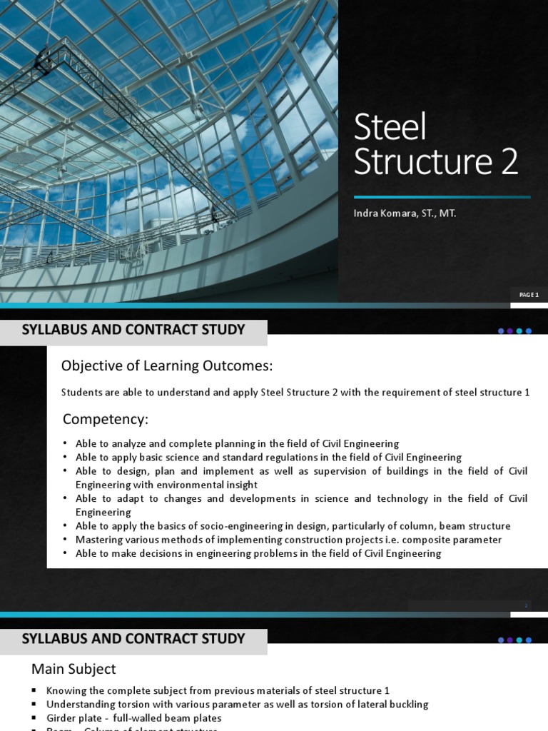 Steel Structure 2 - 1 | PDF | Beam (Structure) | Engineering