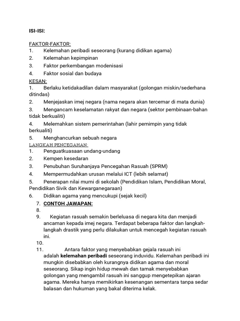 Faktor Rasuah | PDF
