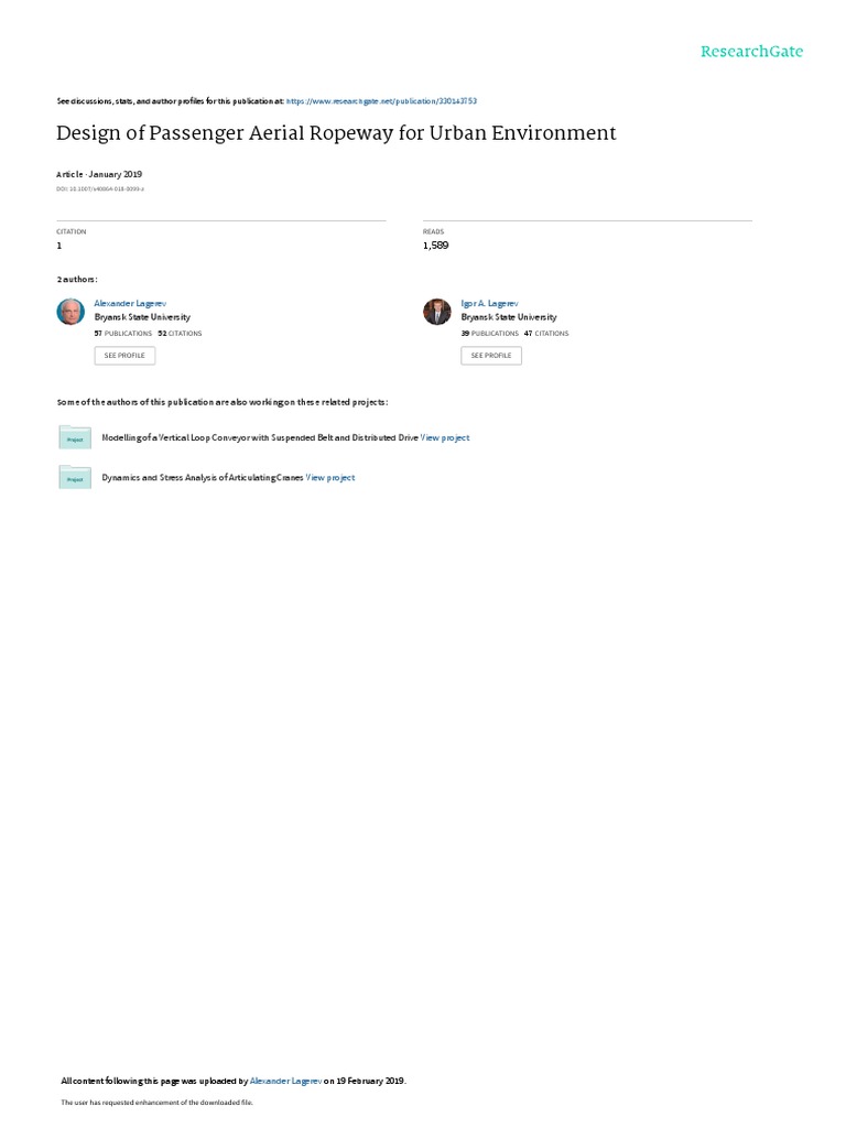 Cost Optimization for Urban Ropeways | PDF | Mathematical Optimization ...