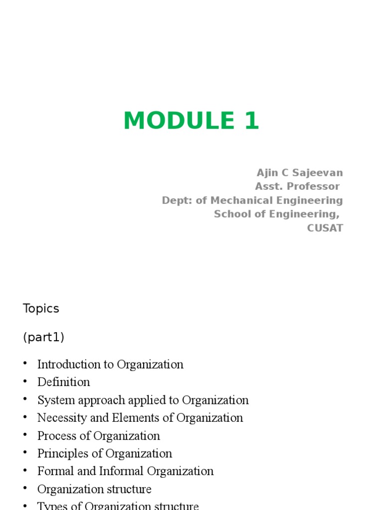 Iom Module 1 | PDF | Partnership | Ownership