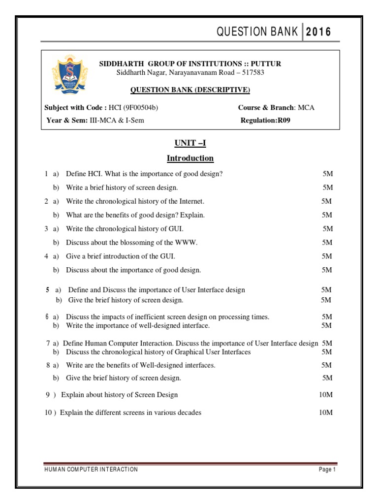 Hci PDF | PDF | Graphical User Interfaces | Human–Computer Interaction