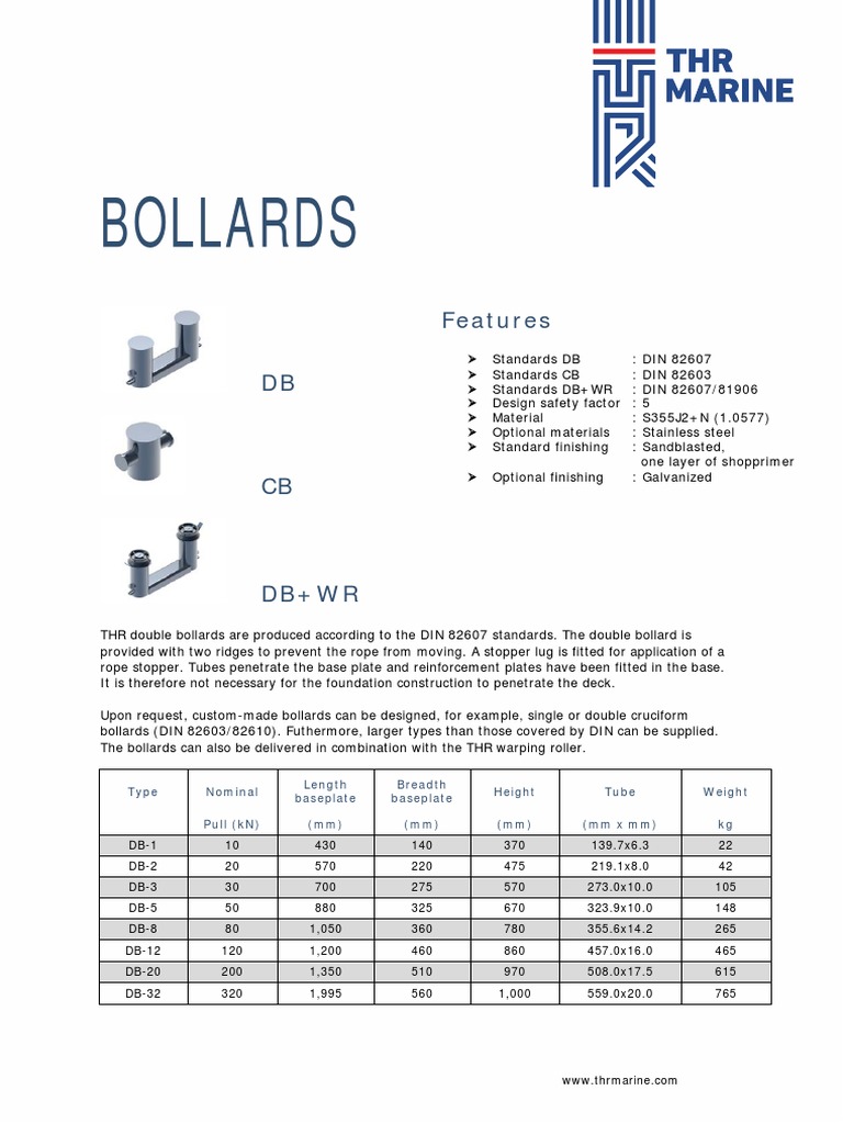 Bollards THR | PDF | Building Engineering | Building Materials