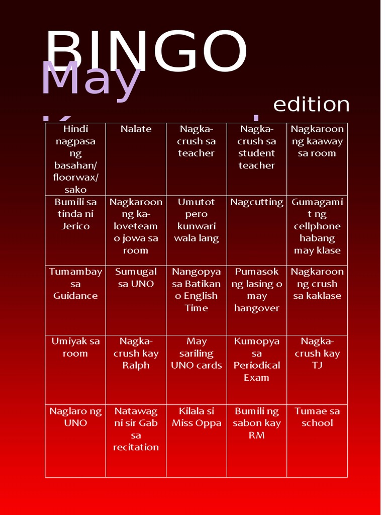 Human Bingo Template | PDF