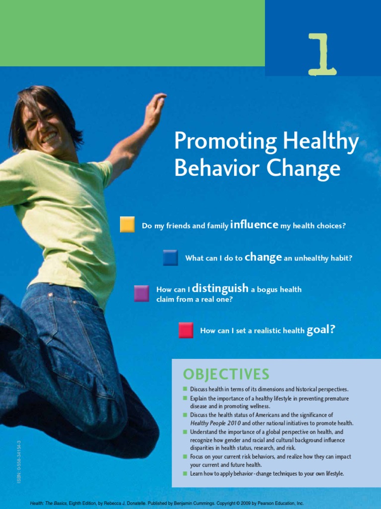 Chapter 1 in Health The Basics Promoting Healthy Behavior Change | PDF ...