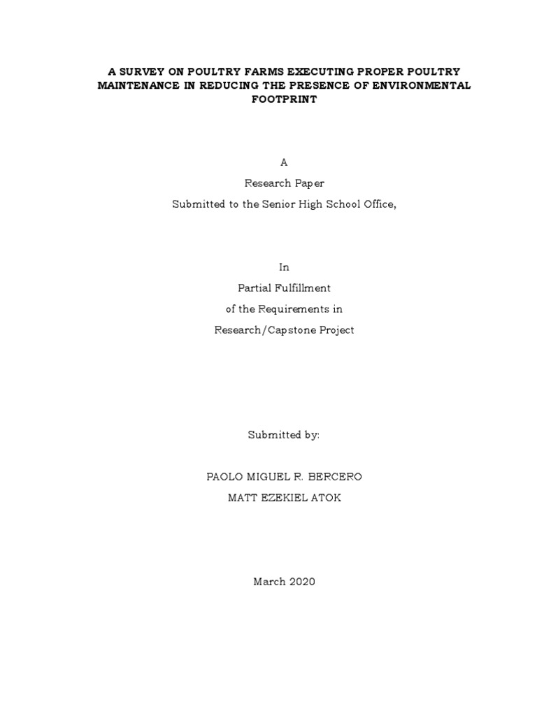 Capstone For Outline Defense | PDF | Survey Methodology | Eutrophication