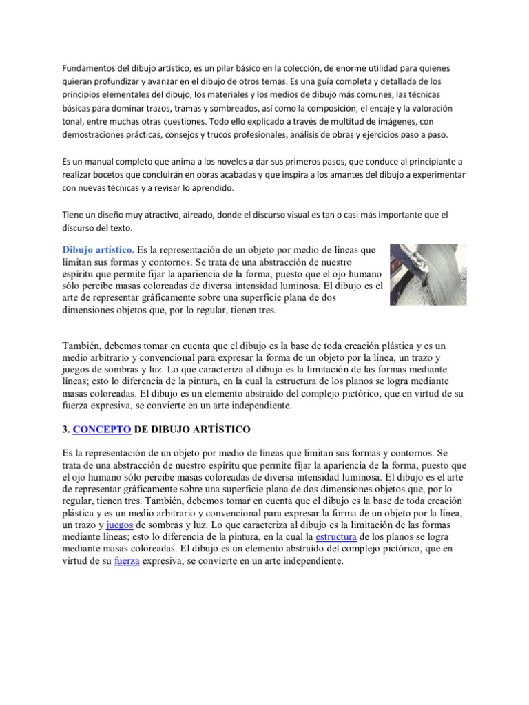 Fundamentos del dibujo artístico