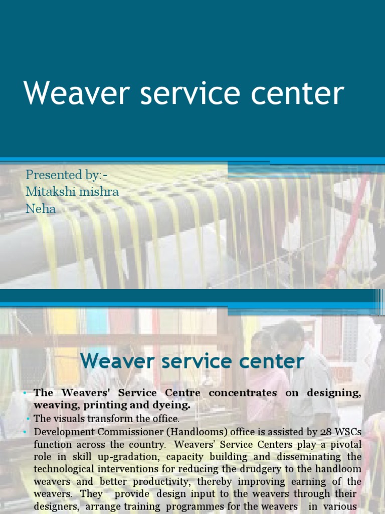 Weaver Service Center | PDF | Weaving | Loom