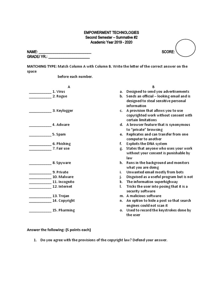 Summative 2 Pdf Malware Computer Security Exploits