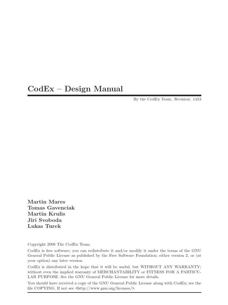 CodEx - Design Manual | PDF | Gnu | Php