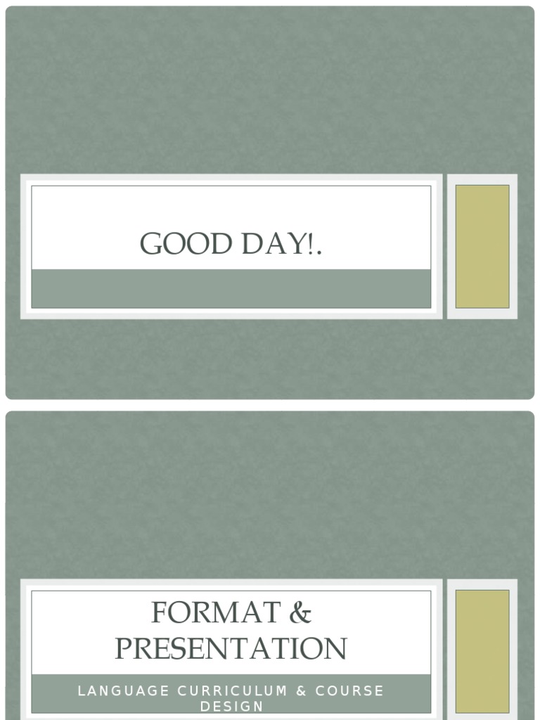 Format Presentation Pdf Fluency Learning