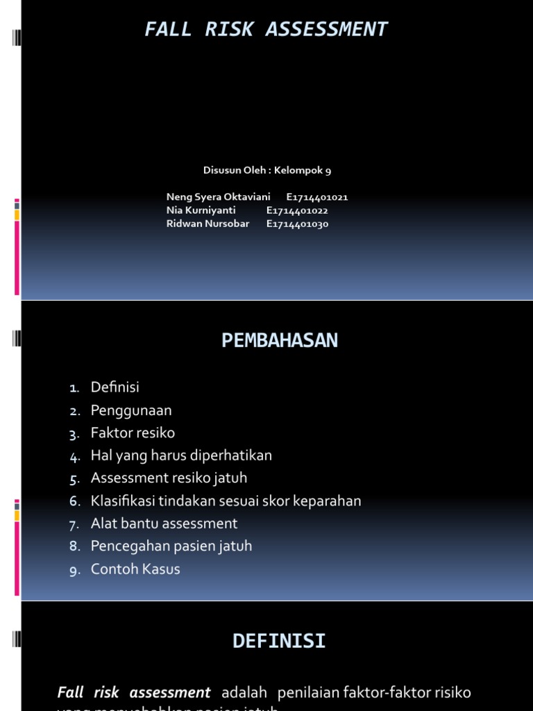 Fall Risk Assessment | PDF