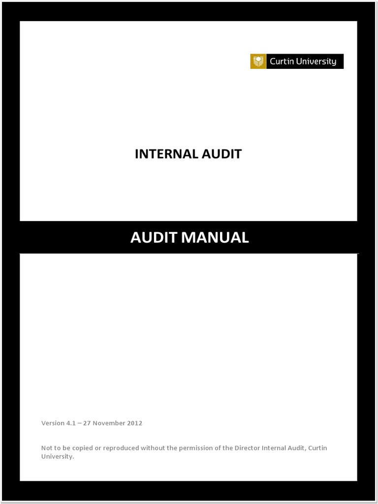 Internal Audit Manual - v4.1 - 27 Nov 2012 PDF | Download Free PDF ...