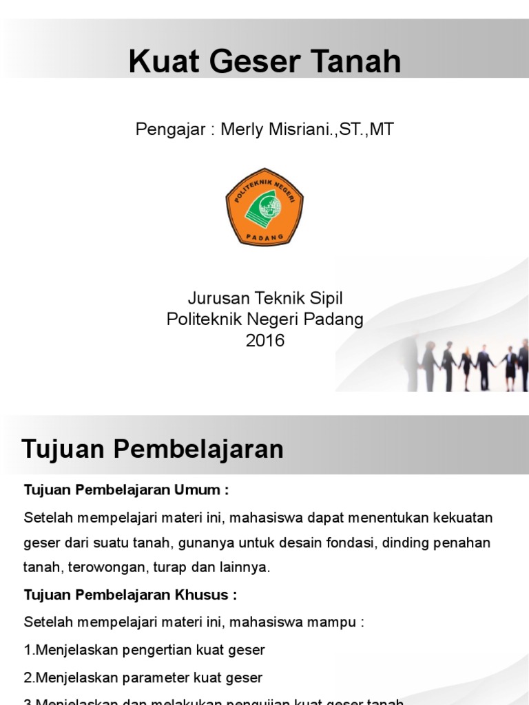 Bab 6 Kuat Geser Tanah | PDF