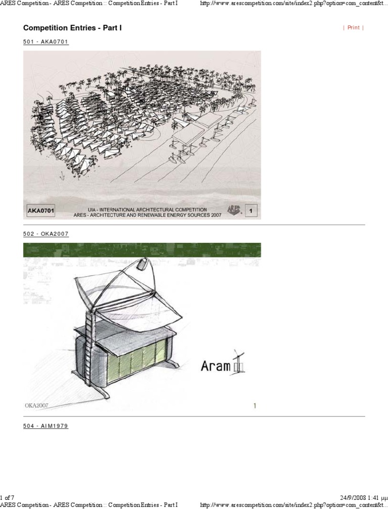 ARES Competition Entries Overview | PDF