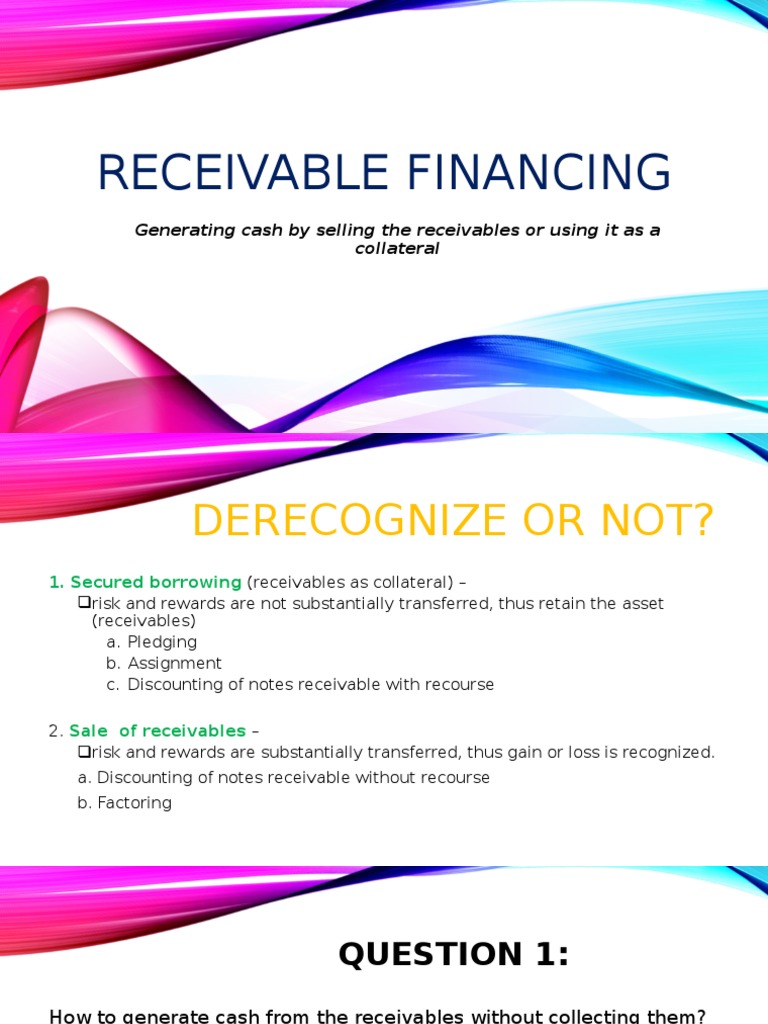 Receivable Financing Strategies Explained | PDF | Discounting ...