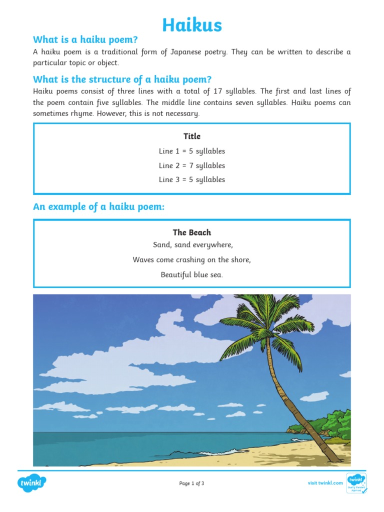 Haiku Planning Sheet | PDF