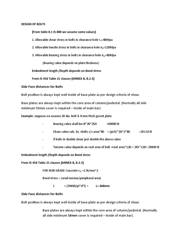Design Considerations for Bolt Selection and Placement in Concrete ...