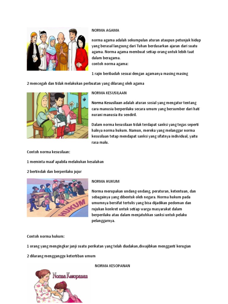 Ciri dan Contoh Norma Agama | PDF | Gaya Hidup