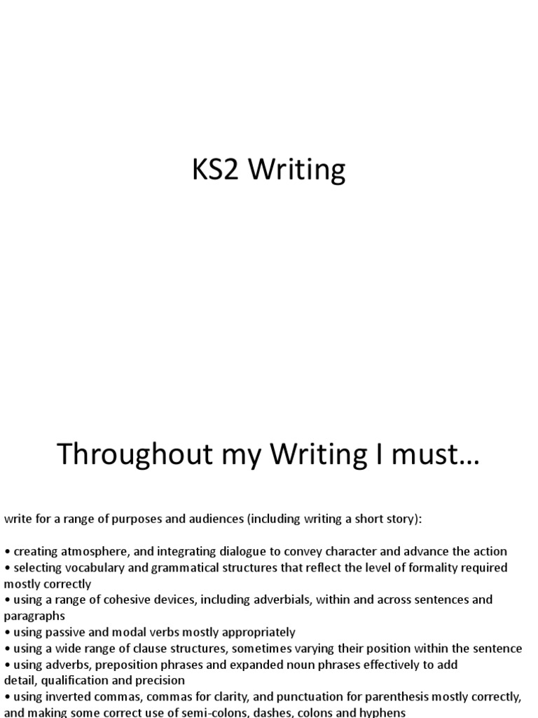 KS2 Writing MR Chown | PDF | Verb | Adverb