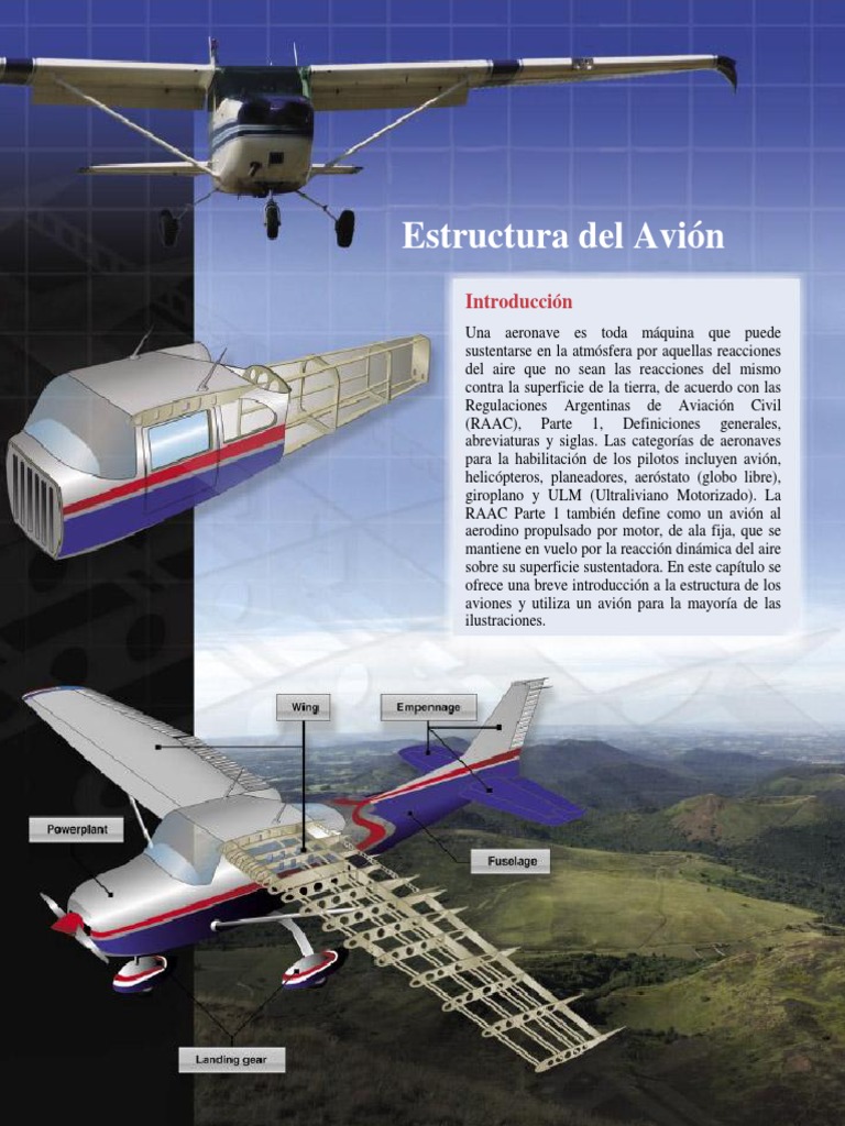 Estructura Del Avion PDF | PDF | Avión | Tren de aterrizaje
