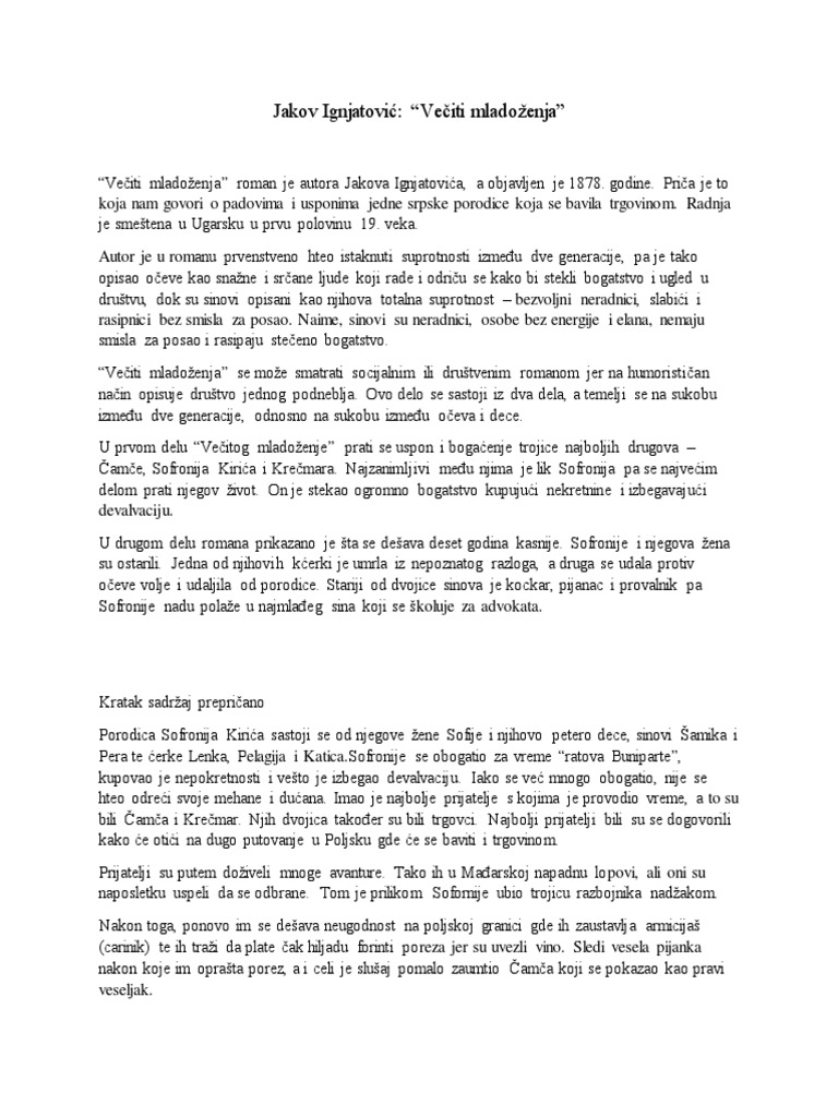 Večiti Mladoženja | PDF