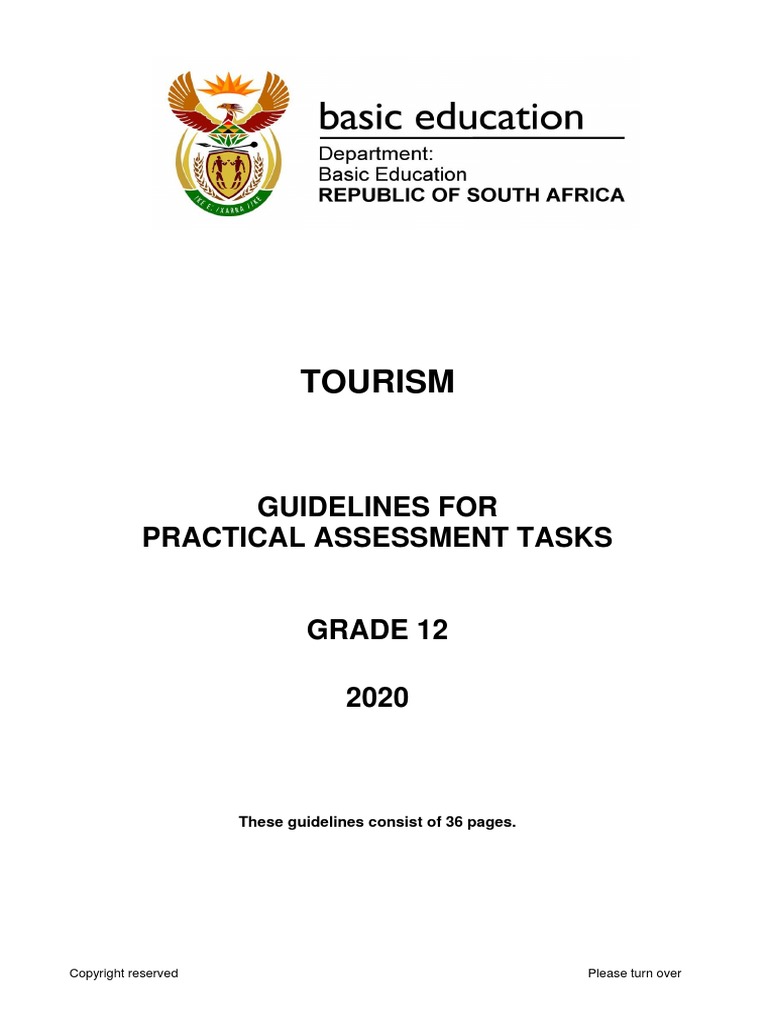 Tourism PAT GR 12 2020 Eng-1 PDF | PDF | Teachers | Sustainability