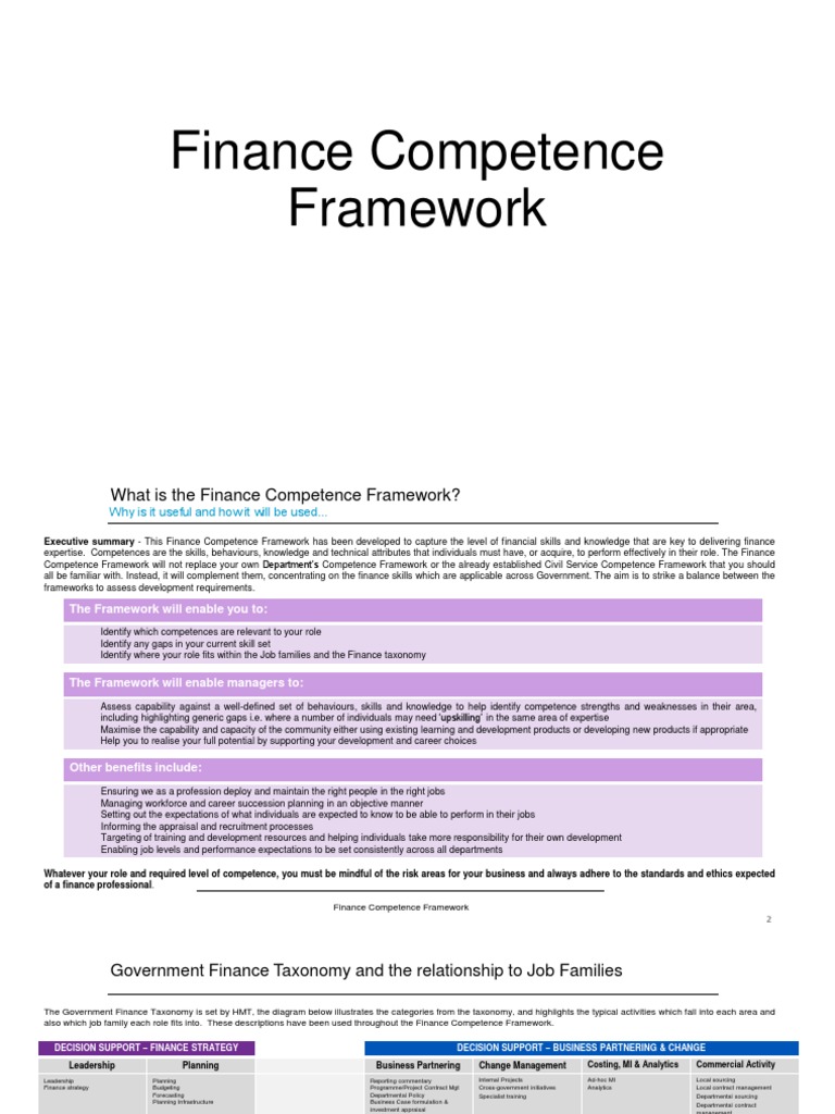 Finance Competency Framework | PDF | Competence (Human Resources ...