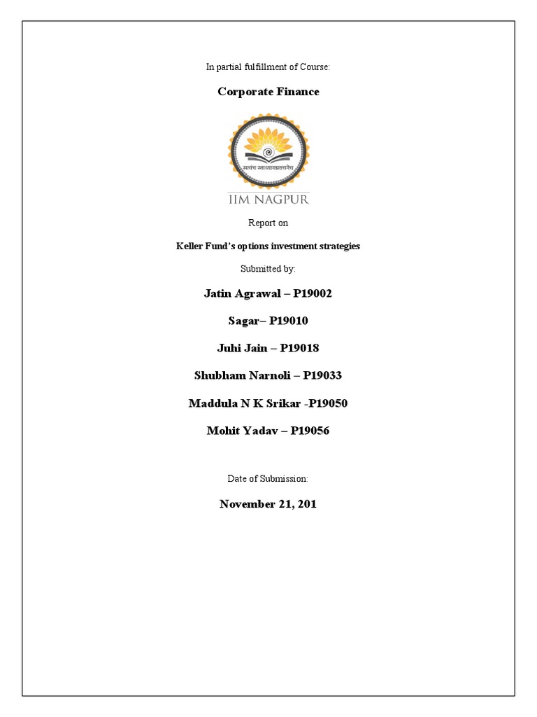 Group4 SectionA Keller Case | PDF | Put Option | Option (Finance)