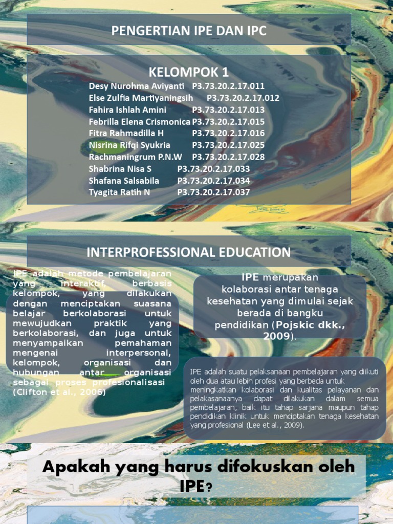 Pengertian IPE Dan IPC | PDF
