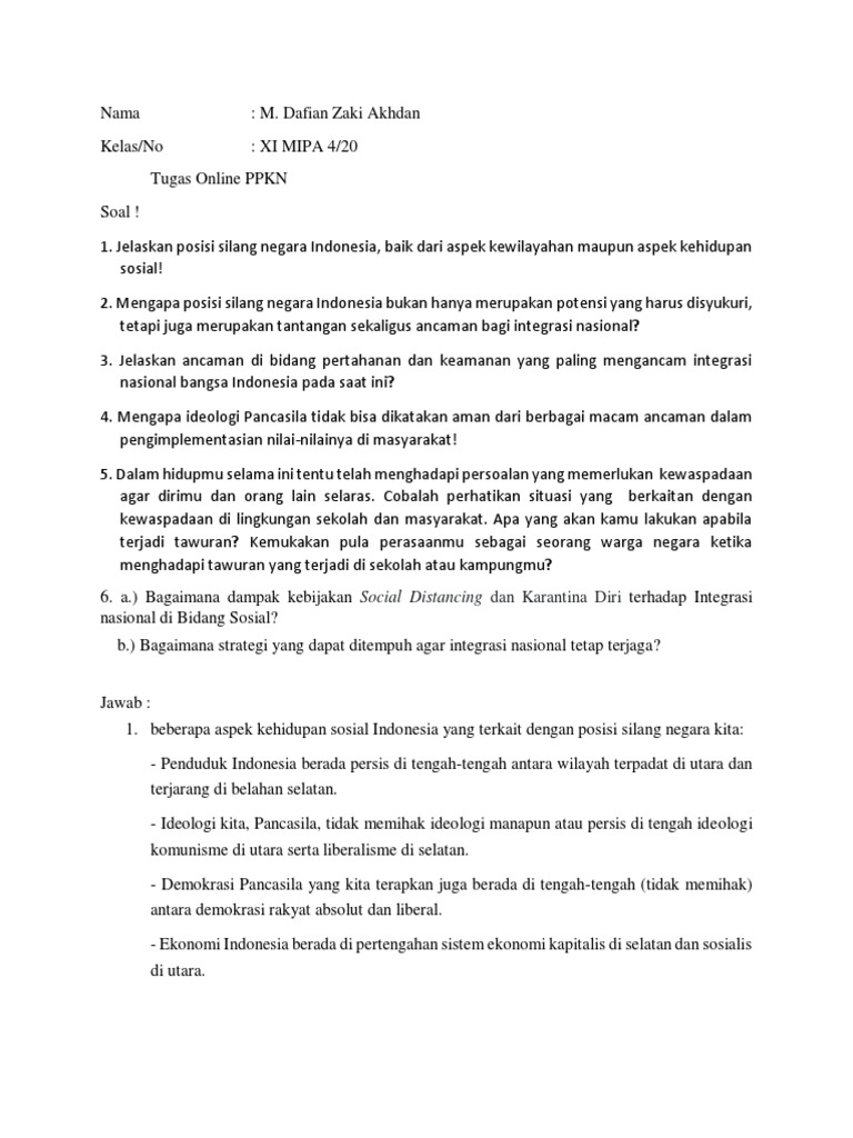 PPKN Xi Mipa 4 - 20 - M. Dafian Zaki Akhdan PDF | PDF | Politik
