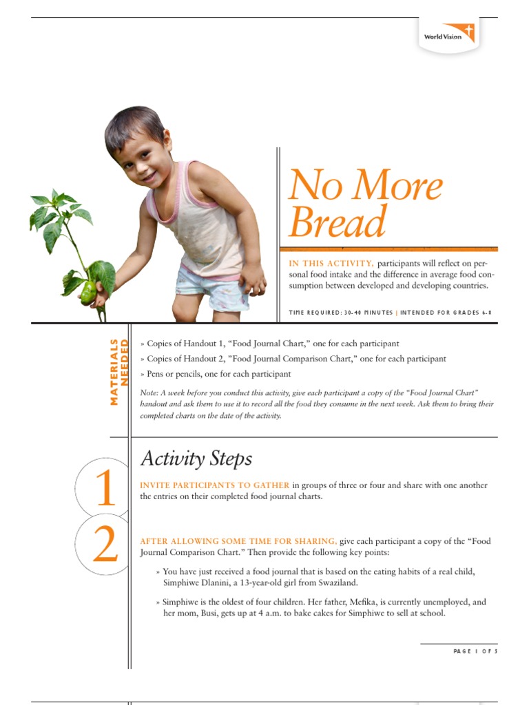 No More Bread - Activity | PDF | Maize | Eating