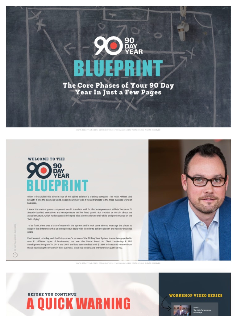 90 Day Year Blueprint Pdf Entrepreneurship Psychological Concepts