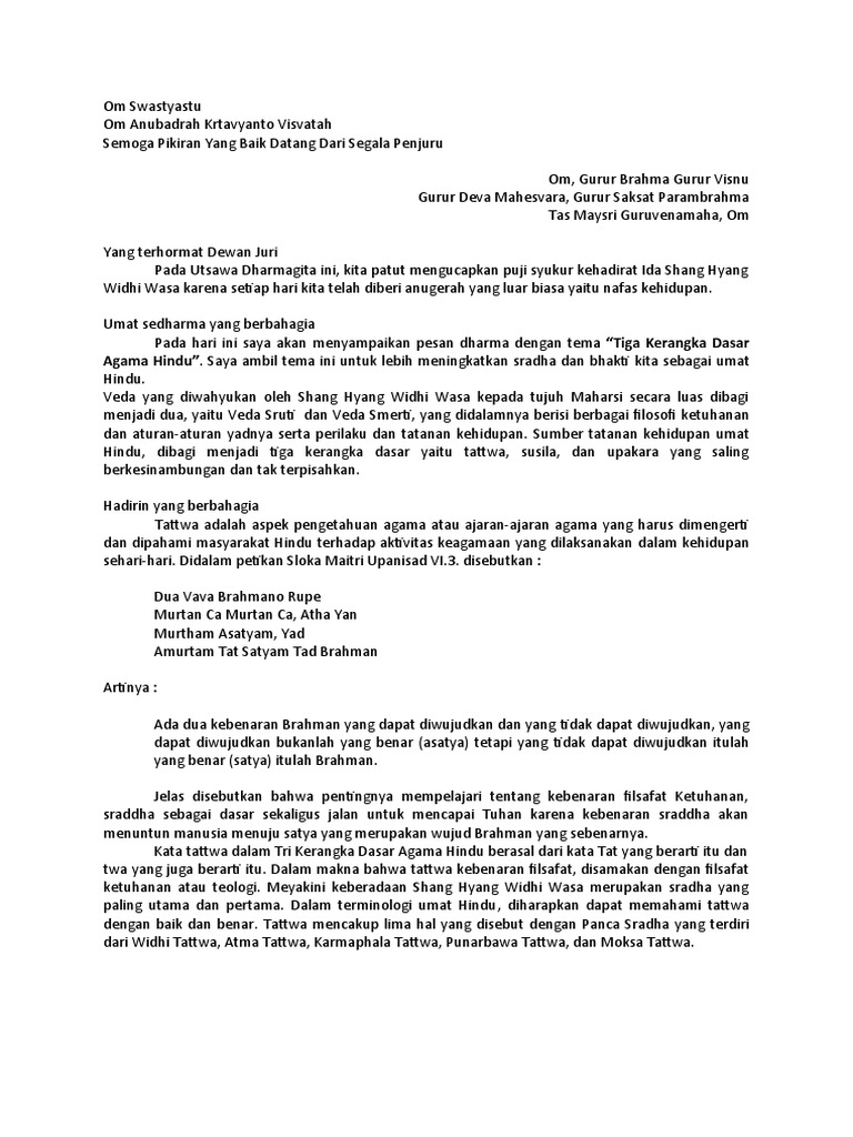Teks Dharma Wacana | PDF