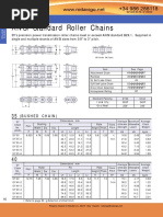Roller Chain Size Chart With Dimensions | PDF