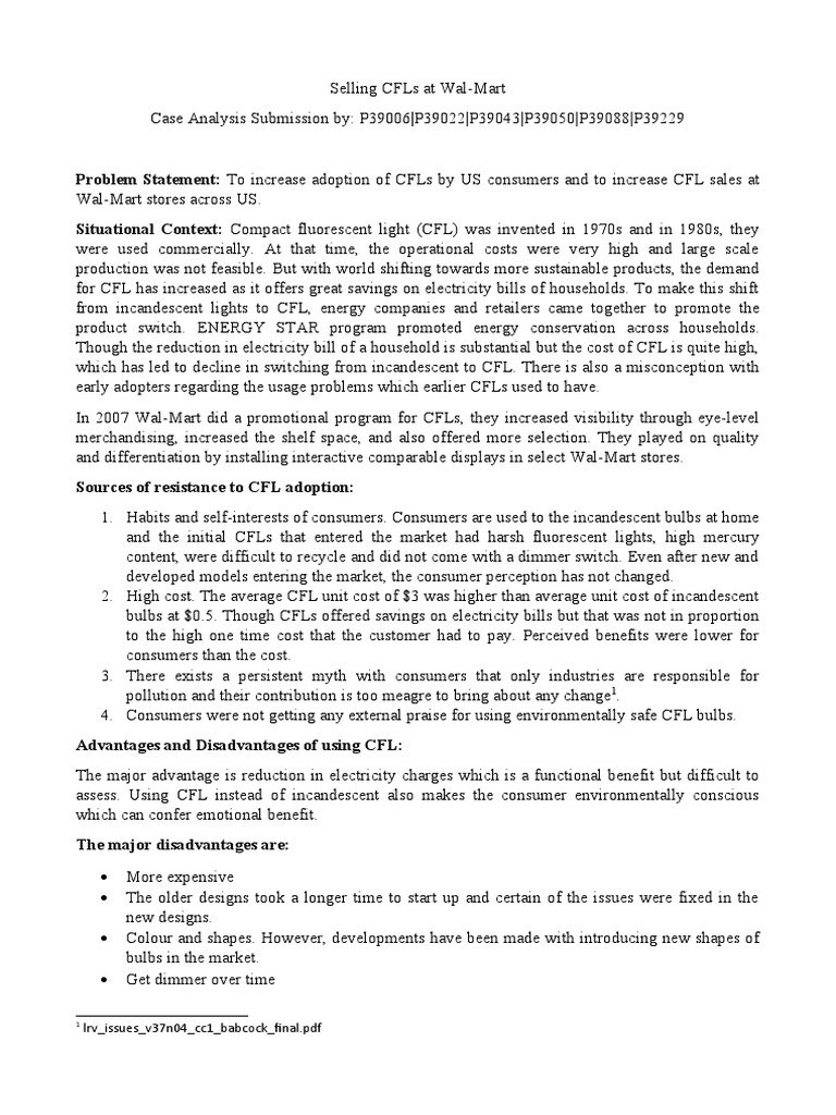 CFL Final | PDF | Compact Fluorescent Lamp | Economies