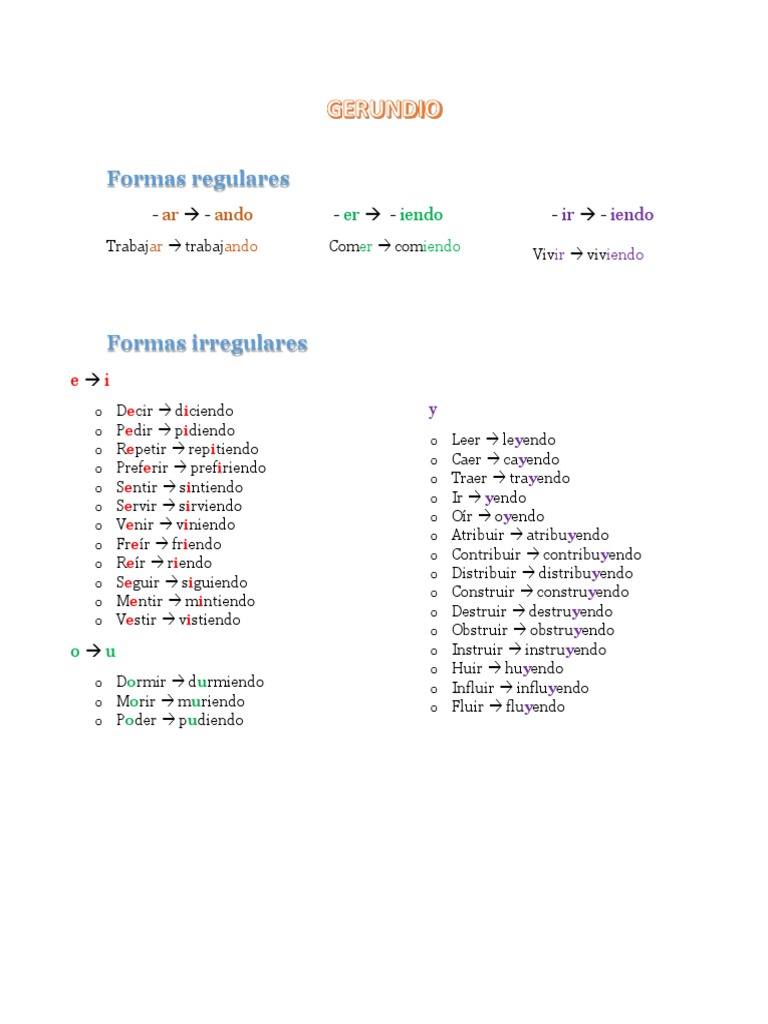 Être Et Le Gérondif en Espagnol | PDF
