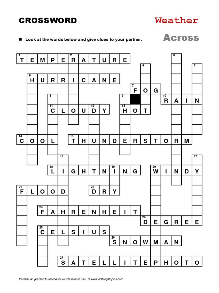 Crossword Weather | PDF | Tropical Cyclones | Atlantic Hurricane Seasons