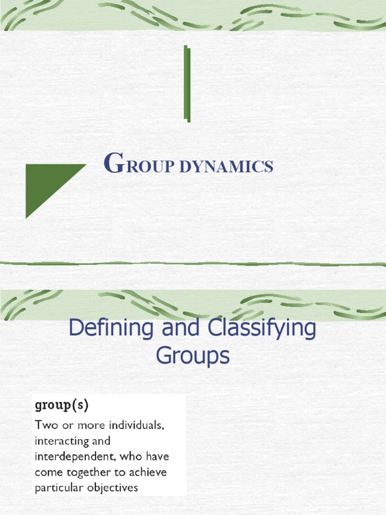 Group Dynamics Slides | PDF | Group Decision Making | Decision Making