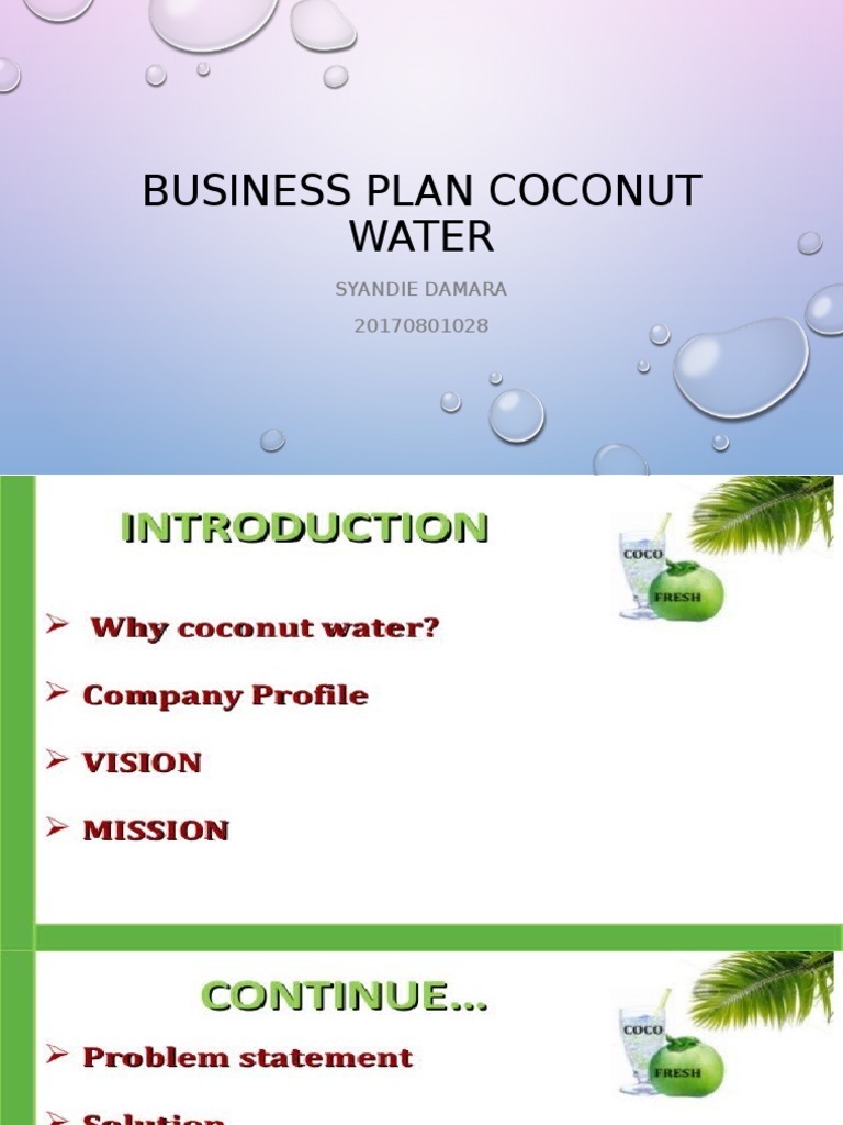 Business Plan Coconut Water | PDF