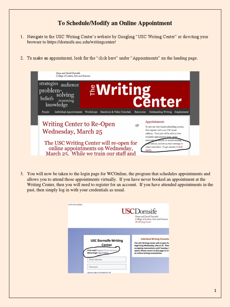 How To Schedule A Virtual Appointment | PDF | Login | Websites