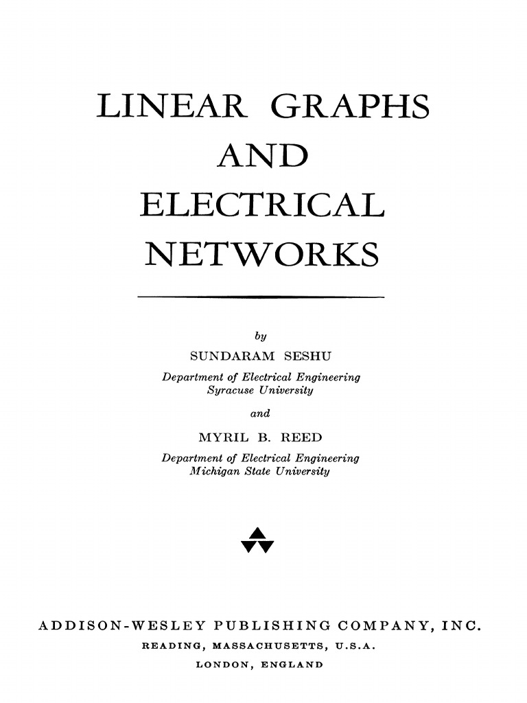 Linear Graphs Electrical Networks PDF | PDF