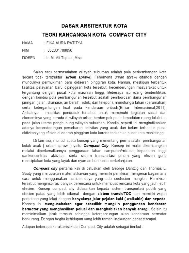 Teori Compact City | PDF
