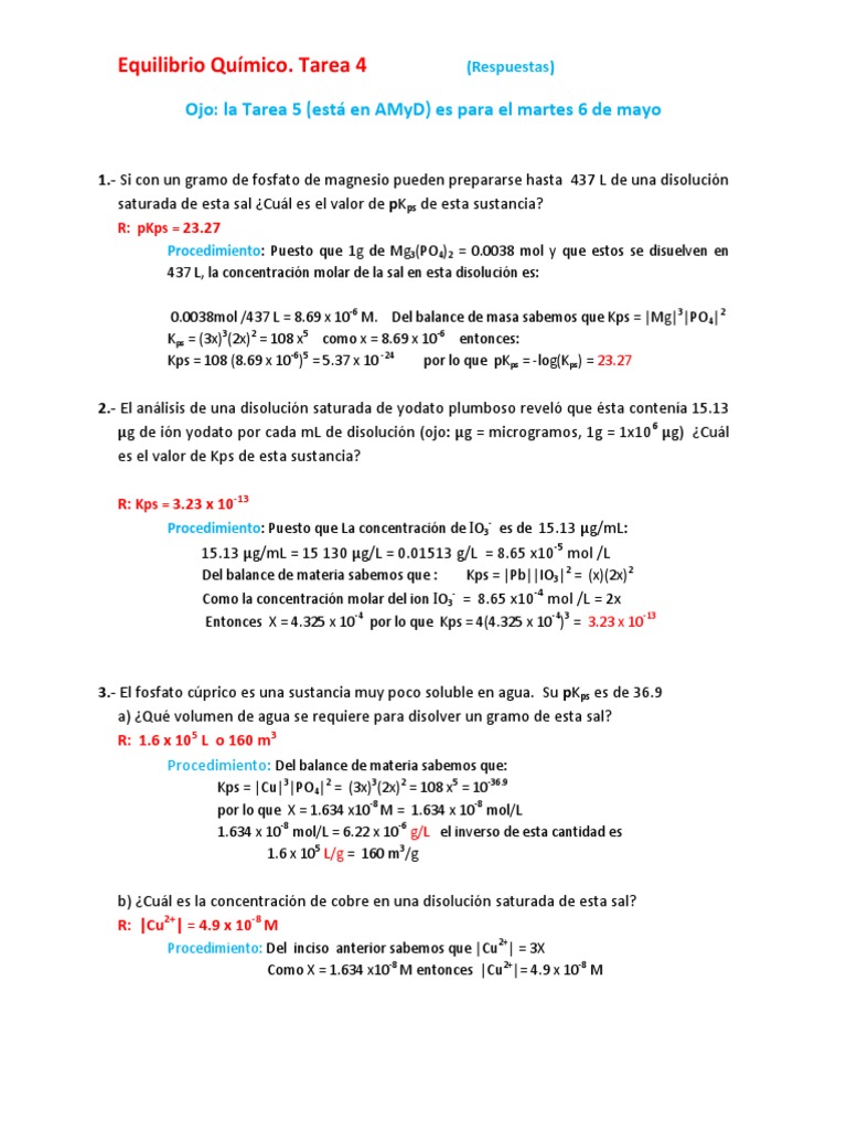 Problemas De Internet Practica 12 Equilibrios De Solubilidad Pdf