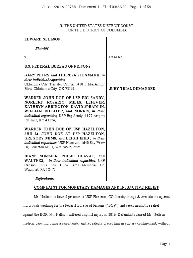 Federal Bureau of Prisons Sued For Horrific Refusal To Provide ...