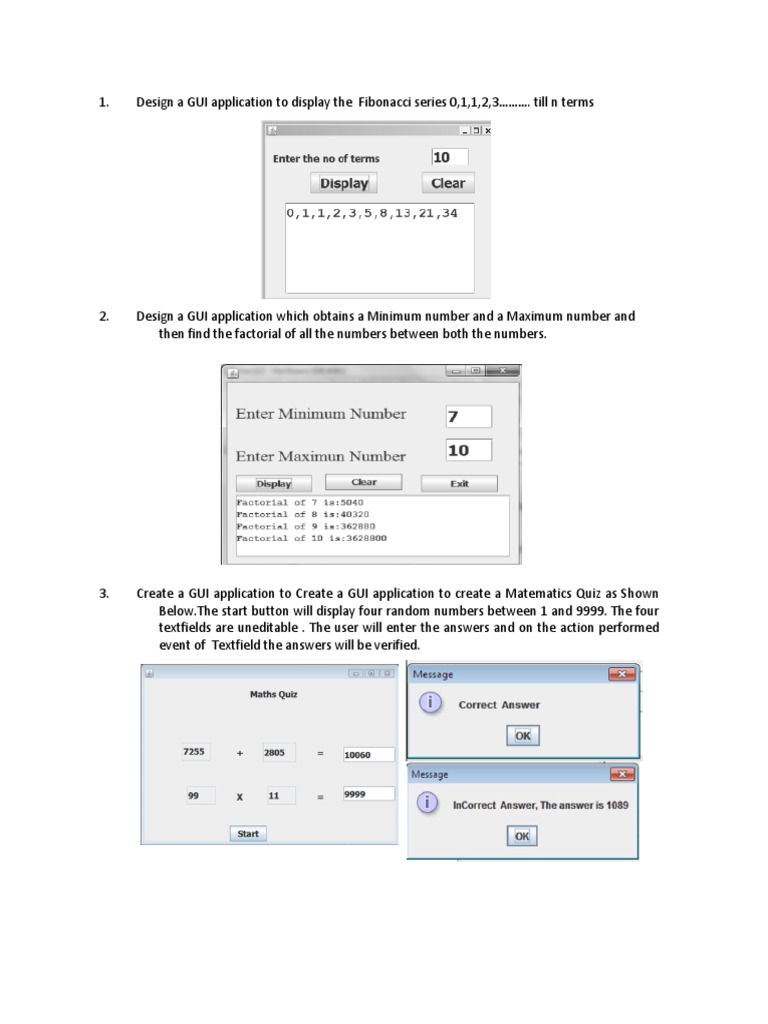 Java Revision Practice | PDF | Graphical User Interfaces | Computing
