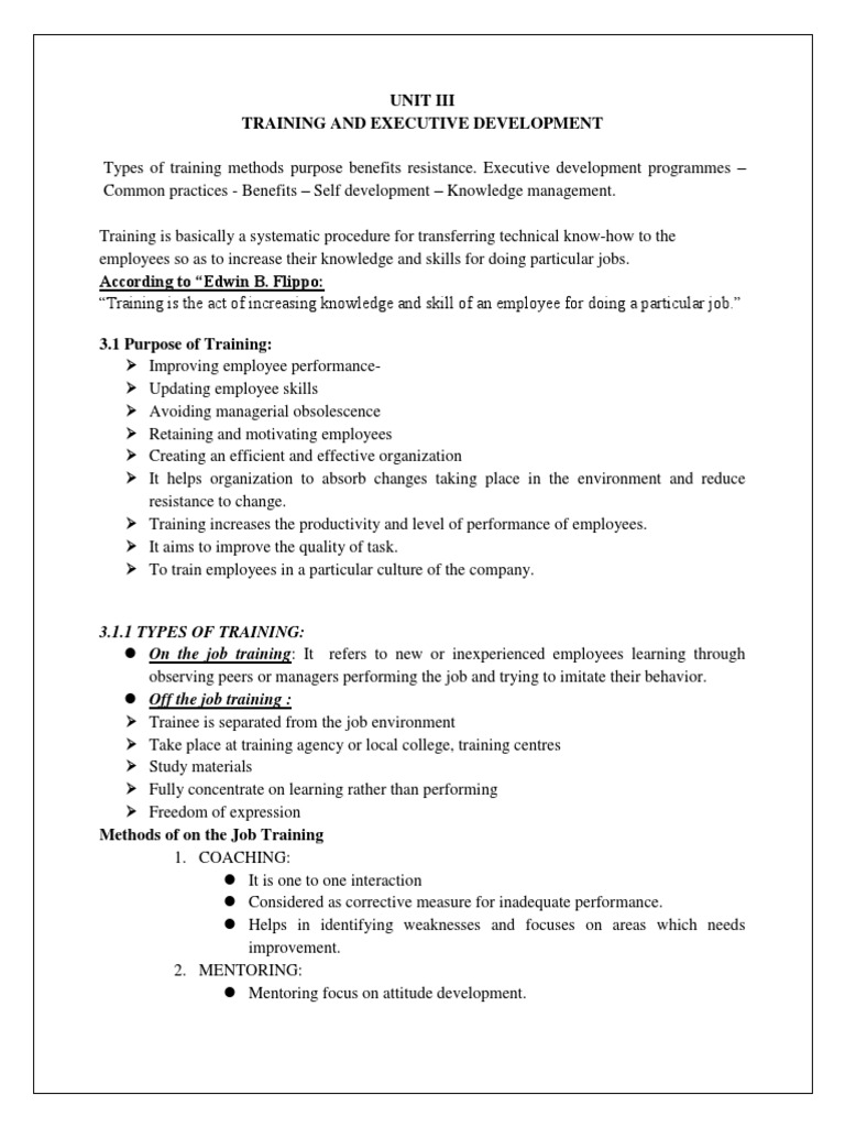 TYPES OF TRAINING Methods | PDF | Needs Assessment | Strategic Management