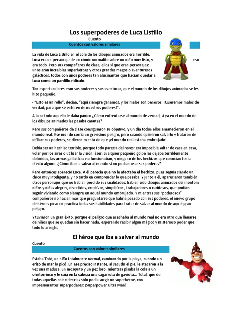 Cuentos de Super Heroes | PDF